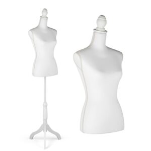 drdingrui dress form with stand, pinnable female mannequin body with adjustable height for sewing and display