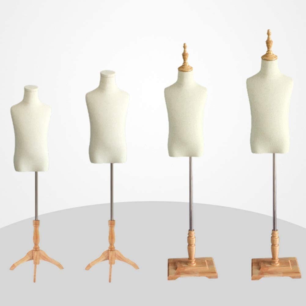 Tailors Dummy Child Mannequin Torso with Wooden Tripod Stand |for 2-8 Years Old Kids Clothing Dress Form Display Dressmakers Dummy