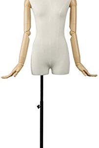 Tailors Dummy Mannequin Torso Body with Universal Casters | for Clothing Dress Jewelry Display Tailors Dummy Dressmakers Dummy