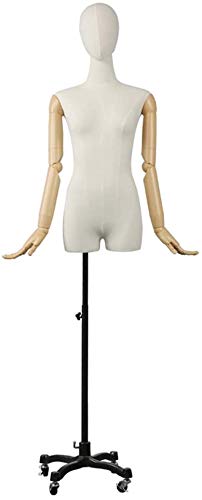 Tailors Dummy Mannequin Torso Body with Universal Casters | for Clothing Dress Jewelry Display Tailors Dummy Dressmakers Dummy