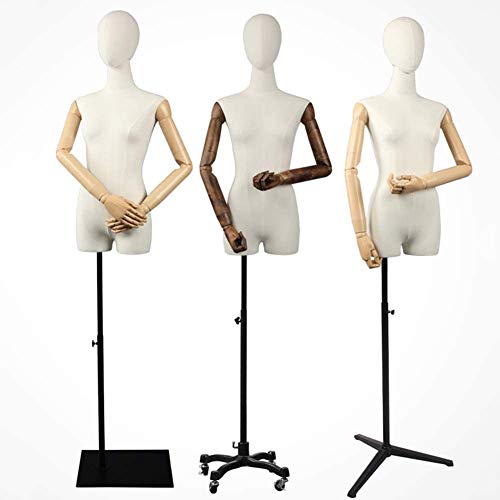 Tailors Dummy Mannequin Torso Body with Universal Casters | for Clothing Dress Jewelry Display Tailors Dummy Dressmakers Dummy