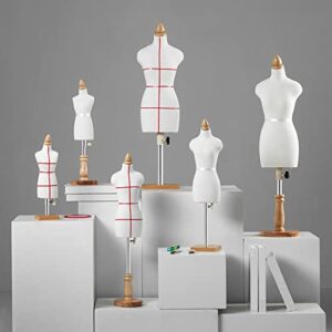 ArtsPavilion Mannequin Torso Dress Form Mini Dressmakers Dummy Female, Tailor Manikins Doll Dress Form Display Dollhouse Accessories Decoration 1/4 a