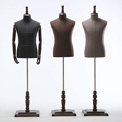 Tailors Dummy Mannequin Torso Body with Wooden Base| for Clothing Display with Adjustable Height Dressmakers Dummy