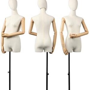 Tailors Dummy Mannequin Torso Body with Universal Casters | for Clothing Dress Jewelry Display Tailors Dummy Dressmakers Dummy