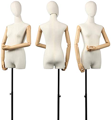 Tailors Dummy Mannequin Torso Body with Universal Casters | for Clothing Dress Jewelry Display Tailors Dummy Dressmakers Dummy