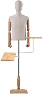 tailors dummy male mannequin torso with rectangular base trousers rack and shoes holder| for clothing display dressmakers dummy