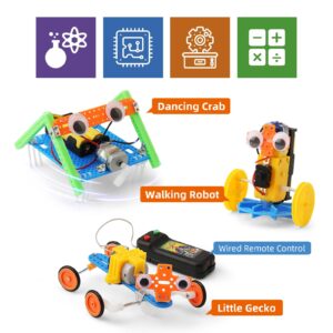 STEM Robotics Science Kits, Crafts for Boys 6-8 Girls 8-12, Robot Building Kit for Kids 8-10, Electronic Science Experiments Activities, Engineering Toys 7+ 6 7 8 9 10 11 12 + Year Old Gifts