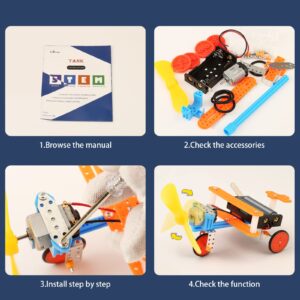 STEM Science Kits for Kids 5-7 8-12, Robot building Kit STEM Toys for Boys Crafts 5-8 6-8, Science Activities Experiments Engineering Project Electronic Toy for 5 6 7 8 9 10 11 12 Year Old Boy Gifts