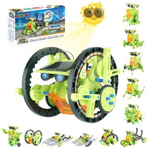 kidpal solar powered kit robotics science kit for kids 8 9 10 11 12 year old boys & girls engineering toys build your own robot kit stem robot building kit for teen boys age 8 9 10