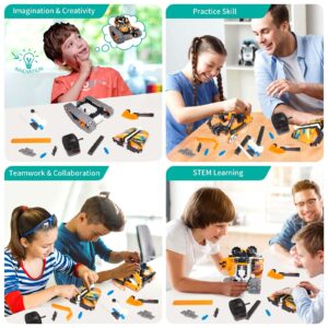 Coplus 5in1 Remote Control Stem Building Kit, 392Pcs Blocks Stem Erector Set Projects Toy for Kids Ages 8-12, Build a Tank/Robot/AVT DIY Educate 6 7 9 10 11 13 Years Old for Boys Birthdays Gift Ideas