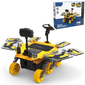 aucogia solar power mars rover stem educational toys for kids ages 8-12, space toys diy science kit with two energy modes as birthday gifts for 8 9 10 11 12 years old boys girls teens