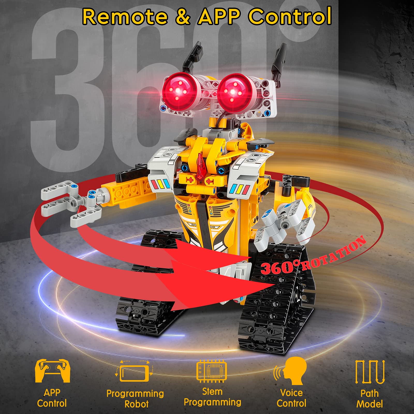 Sillbird STEM Projects for Kids Ages 8-12, Remote & APP Controlled Robot Building kit Toys Gifts for Boys Girls Age 8 9 10 11 12-15 (468 Pcs)