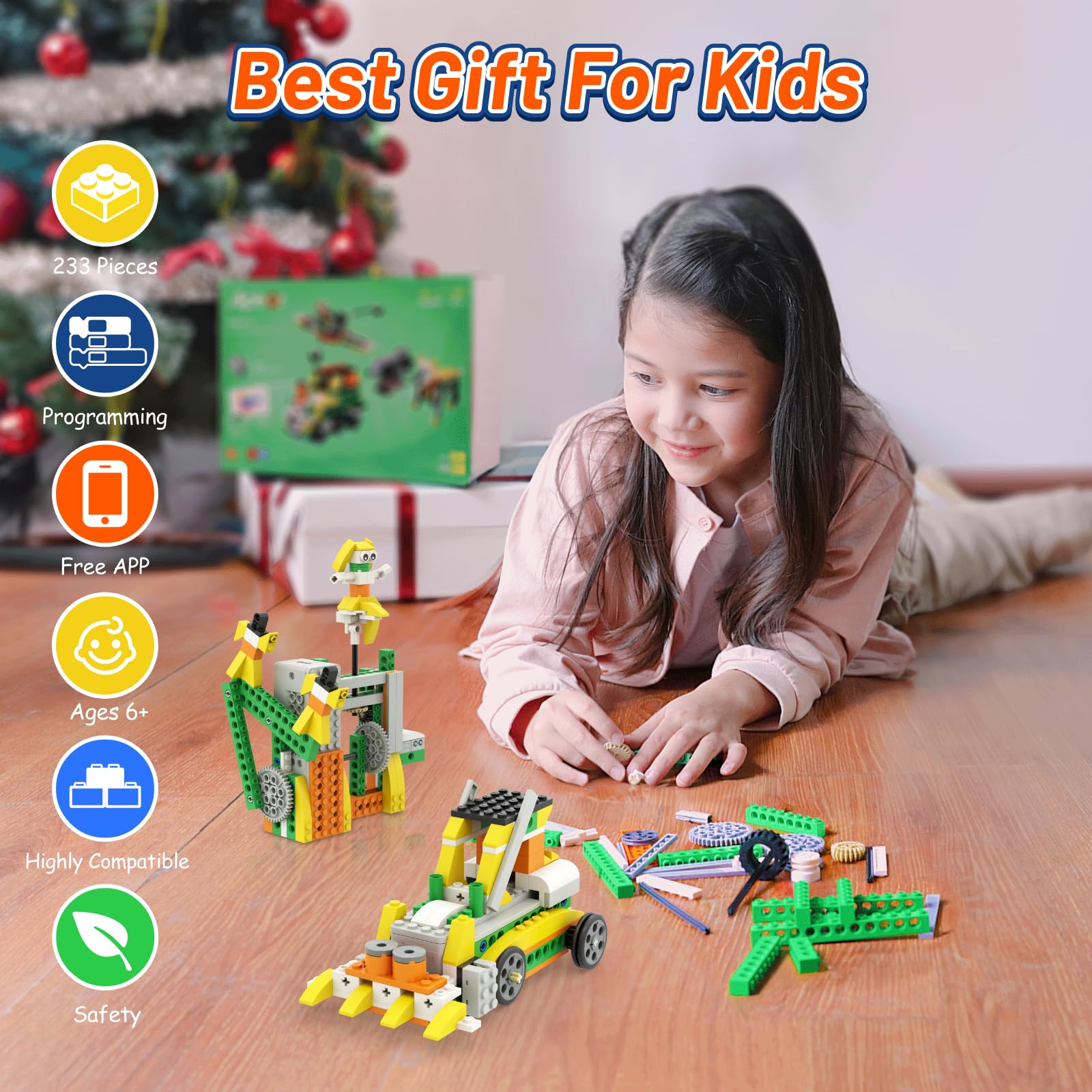 Apitor 20-in-1 STEM Building Robot Kit Toys Gifts for Kids 6 7 8 9 10 11 12+ Years Old, App-Enabled Programmable Remote Control Robots, Educational Coding Building Kit Birthday for Kids Boys Girls