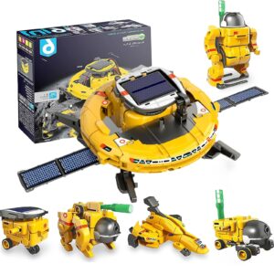 solar robot stem projects for kids ages 8-12 10-14 space toys science robotic kit experiment kid robot model engineering for teen building gift ideas for girls boys toys 8 9 10 11 12 13 14 year old up