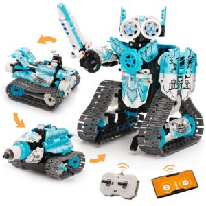 remote control robot building kits for kids 6-12- 3 in 1 stem projects app/rc robotics for kids ages 8-12 and up, christmas birthday gifts toys for boys and girls