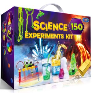 unglinga 150 experiments science kits for kids, s.t.e.m project educational toys for boys girls birthday gifts ideas, volcano, chemistry lab scientific tools scientist set