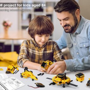 6 in-1 STEM Projects for Kids Ages 8-12, Solar Robot Space Toys Gifts for Kids 8 9 10 11 12 13 Years Old, Educational Building Science Experiment Kits, DIY Birthday Gift for Boy, Girl, Teens