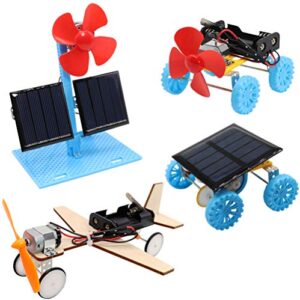 4 in 1 solar power & electric motor stem kits,science experiment projects for kids beginners,electronic assembly solar powered toy kit,diy educational engineering experiments for boys and girls