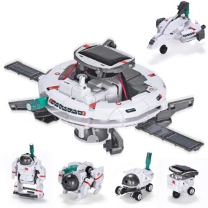 aesgogo stem projects for kids ages 8-12, solar robot toys 6-in-1 science kits diy educational building space toy, christmas birthday gifts for 7 8 9 10 11 12 13 year old boys girls teens.