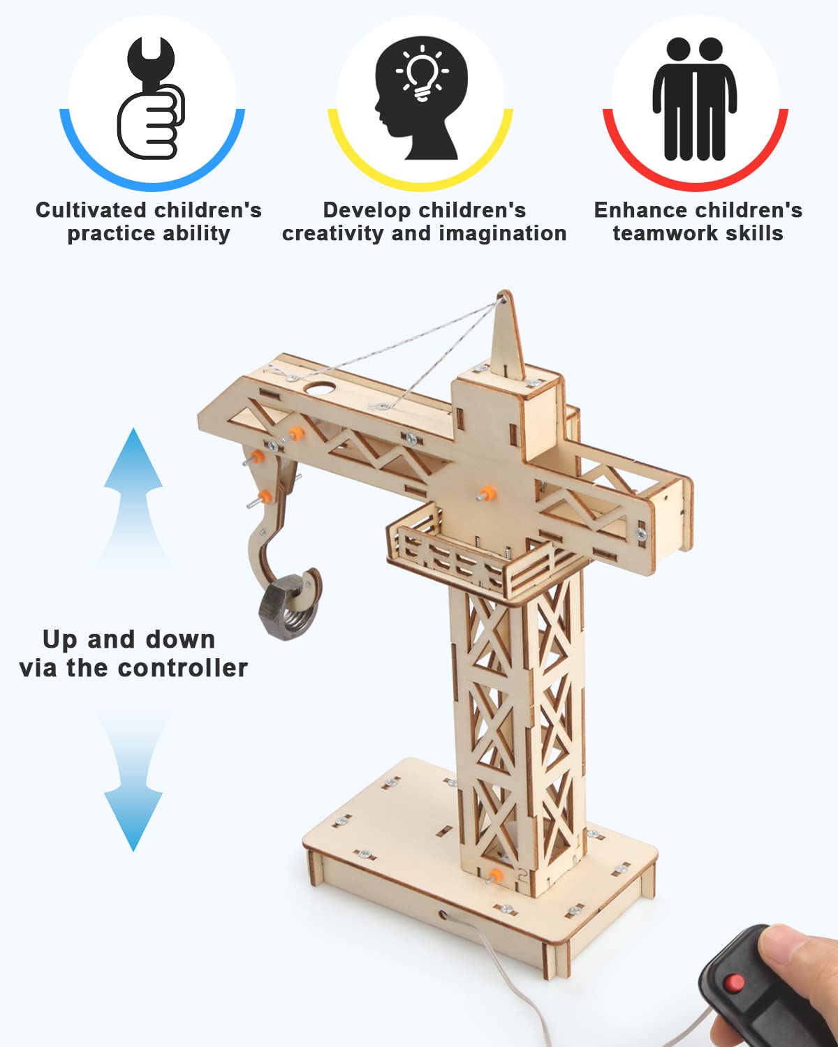 Poraxy 4 in 1 STEM Kits, STEM Projects for Kids Ages 8-12, Assembly 3D Wooden Puzzles, Building Toys, Educational Science Craft Model Kit, Gift for Boys and Girls 8 9 10 11 12 Years Old, Marble Run