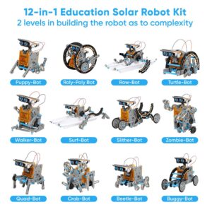 Bundle - 2 items: Sillbird STEM 12-in-1 Education Solar Robot Toys, 2in1 Transforming Robot & Technic Racing Car Construction Blocks Kit, Creative Collectible Gift for Boys Girls Kids Aged 8-12