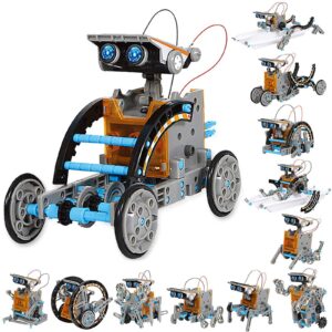 Bundle - 2 items: Sillbird STEM 12-in-1 Education Solar Robot Toys, 2in1 Transforming Robot & Technic Racing Car Construction Blocks Kit, Creative Collectible Gift for Boys Girls Kids Aged 8-12