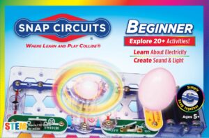 snap circuits beginner, electronics exploration kit, stem kit for ages 5-9 (scb-20)