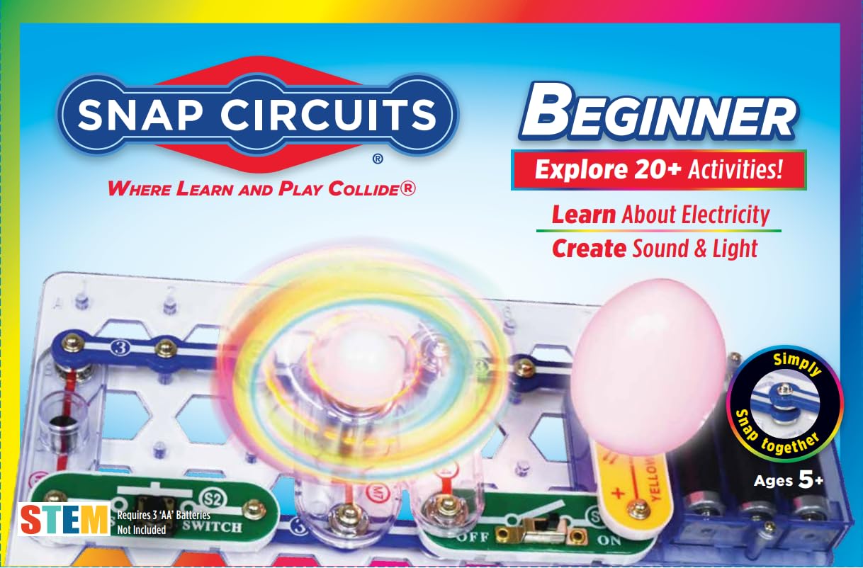 Snap Circuits Beginner, Electronics Exploration Kit, Stem Kit for Ages 5-9 (SCB-20)