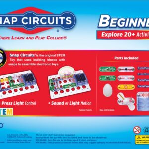 Snap Circuits Beginner, Electronics Exploration Kit, Stem Kit for Ages 5-9 (SCB-20)