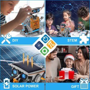 Science Kits for Kids Age 8-12 Solar Robot Kit Learning Building STEM Toys Experiments Projects for Kids 6-8, Educational Solar Robot Toy for 8 9 10 Year Old Boys Girls Christmas Birthday Gifts