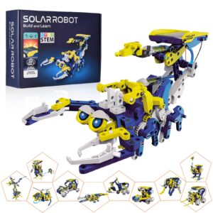 outogo stem projects 11-in-1 solar robot toy for kids ages 8-12, science kits educational robotics to build, christmas birthday gifts for 8 9 10 11 12 13 14 year old boys girls teens.