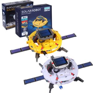 stem projects kits for kids age 8-12, solar robot space kits gifts for 8-14 year old teen boys girls, science kits for boys, 120pcs building experiments robots for teenage ages 9 10 11 13.