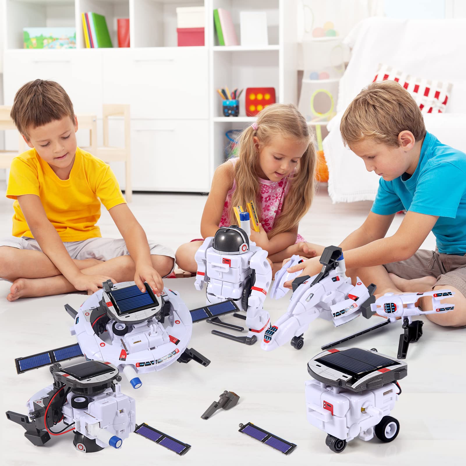 STEM Projects Kits for Kids Age 8-12, Solar Robot Space Kits Gifts for 8-14 Year Old Teen Boys Girls, Science Kits for Boys, 120Pcs Building Experiments Robots for Teenage Ages 9 10 11 13.