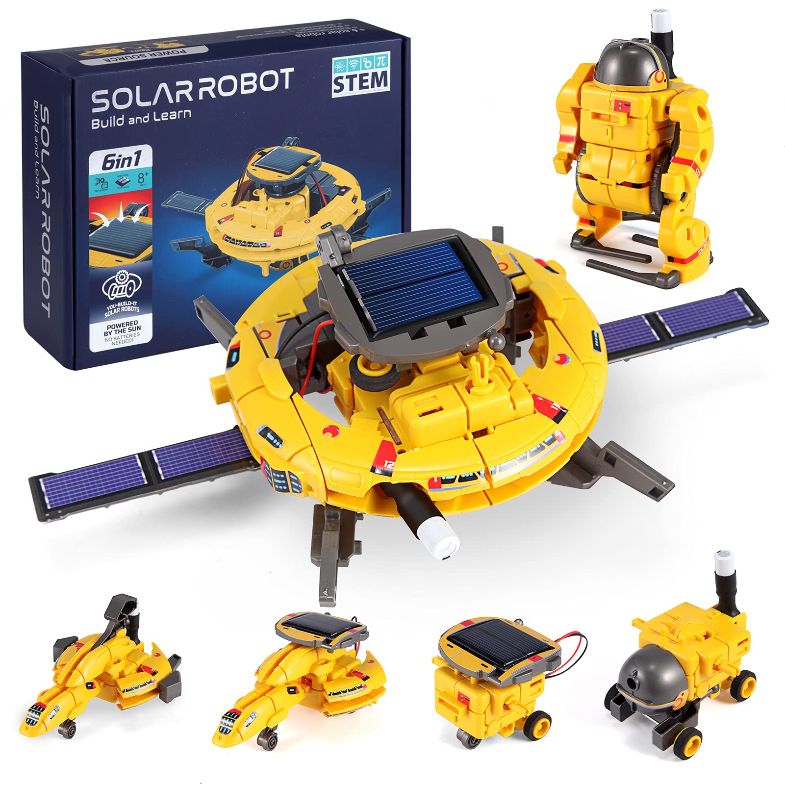 STEM Projects Kits for Kids Age 8-12, Solar Robot Space Kits Gifts for 8-14 Year Old Teen Boys Girls, Science Kits for Boys, 120Pcs Building Experiments Robots for Teenage Ages 9 10 11 13.