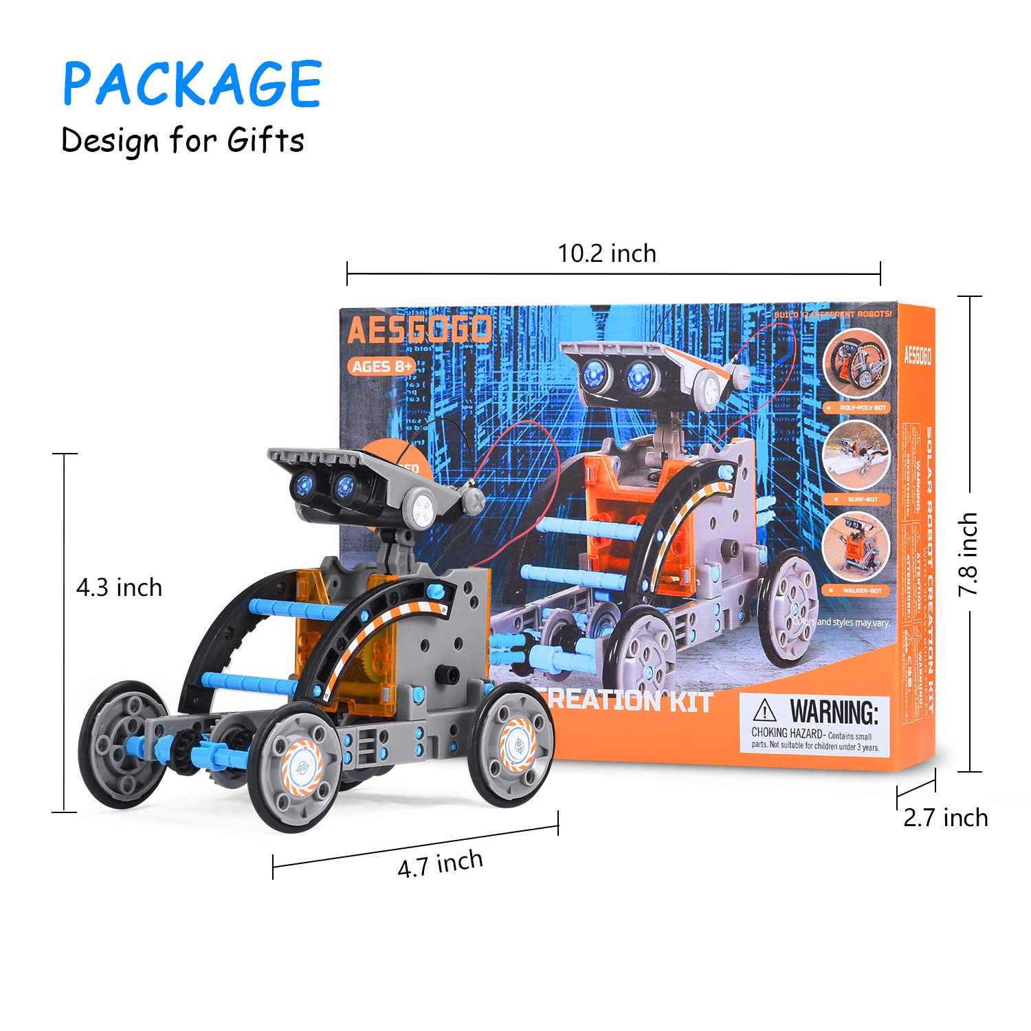 AESGOGO Solar Robot Kit for Kids Ages 8-12