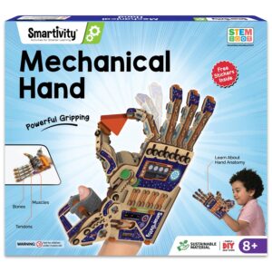 smartivity robotic mechanical hand toy for 8-14 years old kids | cool birthday gifts ideas for boys & girls | diy stem science project toys for 8,9,10,11,12,13,14 years i wooden engineering game