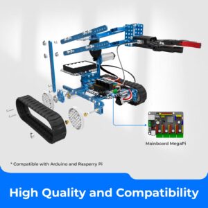 Makeblock mBot Ultimate 10 in 1 Robot Building Toys, Robotics Kit App Remote Control Robot Toys Compatible with Arduino C & Raspberry Pi, STEM Educational DIY Robot Arm Kit Gift for Teenagers & Adults