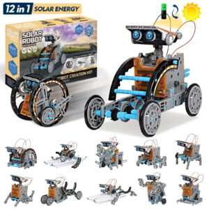 stem projects for kids ages 8-12, solar robot 12-in-1 building toys, gifts for 8 9 10 11 12 year old boys girls, education science robotics kits stem toys, diy learning science boys toys