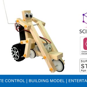 Pica Toys Wooden Wireless Remote Control Robotics Bicycle K3 - Creative Engineering Circuit Science STEM Building Kit - Electric Motor DIY Experiment for Kids, Teens and Adults