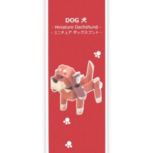 PIPEROID animals Dachshund Dog - Japanese 3D Paper Dog Puzzle DIY Origami Kit for Kids and Adults