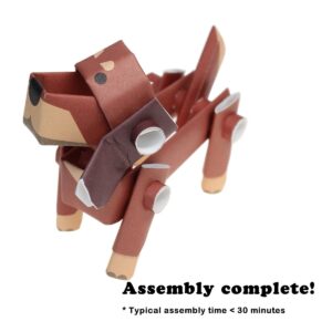 PIPEROID animals Dachshund Dog - Japanese 3D Paper Dog Puzzle DIY Origami Kit for Kids and Adults