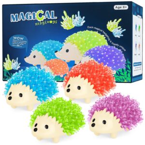 sdaymol crystal growing kit for kids - 4 colors hedgehog to grow,science experiments for kids crystal science kits for teens stem gifts for boys & girls 8-12