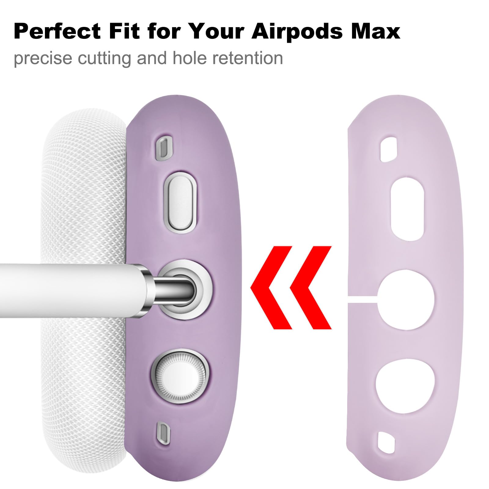 Filoto Case for Airpods Max Headphones, Silicone Cover for Apple Airpod Max,Accessories Cases (Lavender Purple)