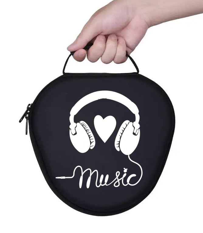 Hard Case for New AirPods Max, Travel Carrying Headphone Case with Music Cool Music Earpad Cover Protective Portable Storage Bag Gift APM5