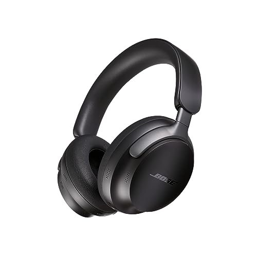 Bose QuietComfort Ultra Wireless Noise Cancelling Headphones with Spatial Audio, Over-the-Ear Headphones with Mic, Up to 24 Hours of Battery Life, Black