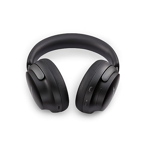 Bose QuietComfort Ultra Wireless Noise Cancelling Headphones with Spatial Audio, Over-the-Ear Headphones with Mic, Up to 24 Hours of Battery Life, Black