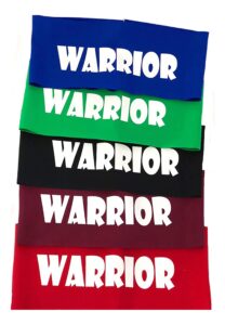 5 pack of ninja headbands, warrior headband for kids, adult wide headbands, ninja party favors for boys, unisex athletic headgear five pack - set of 5 (multi red)