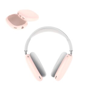 headphone cover compatible with airpods max wireless earpads colorful bumper protective frame sleeve protector shell for airpods max, fashion and shock-proof (pink)