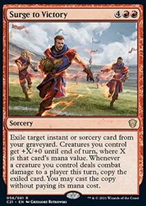 mtg magic: the gathering - surge to victory (58) commander 2021 c21