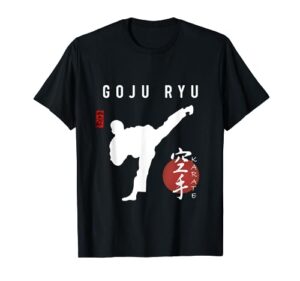 goju ryu karate. goju ryu instuctors calligraphy font t-shirt